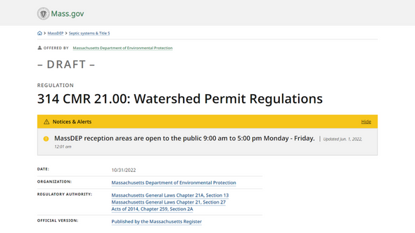 MassDEP| Barnstable Clean Water Coalition